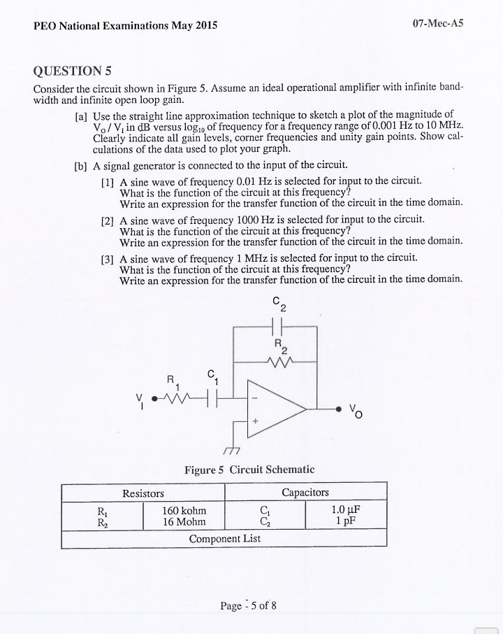 PEO National Examinations May 2015 07-Mec-A5 QUESTION 5 Consider the ...