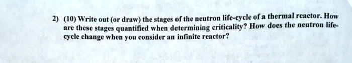 SOLVED: 2) (10) Write out (or draw) the stages of the neutron life ...