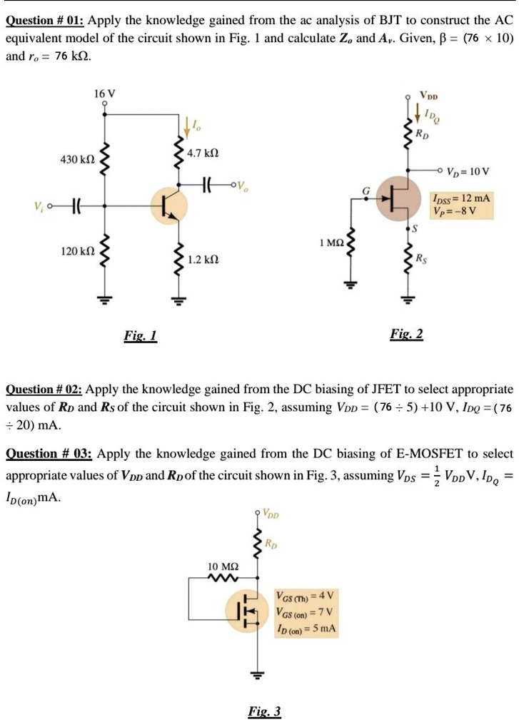 SOLVED: Question # 01: Apply the knowledge gained from the AC analysis ...