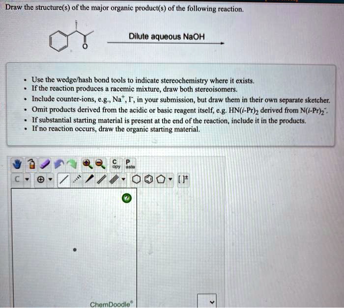 SOLVED: Draw the structure(s) of the major organic product(s) of the ... SOLVED: Draw the structure(s) of the major organic product(s) of the ...