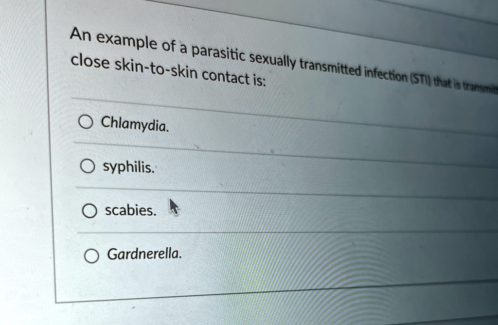 an example of a parasitic sexually transmitted infection sti that is ...