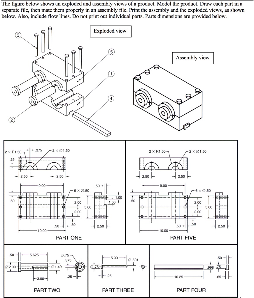 SOLVED: Please do in SolidWorks and take a screenshot with the mass ...