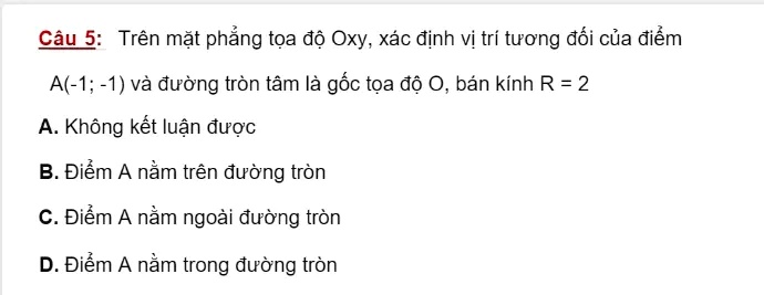 Solved Câu 5 Trên Mặt Phẳng Tá A đᙠOxy Xác Ä‘á‹nh Vá