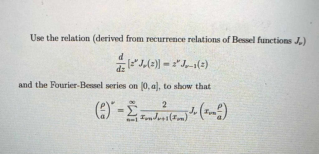 Solved Texts Use The Relation Derived From Recurrence Relations Of