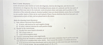 part 2i lewis structures lewis structures also known as lewis dot ...