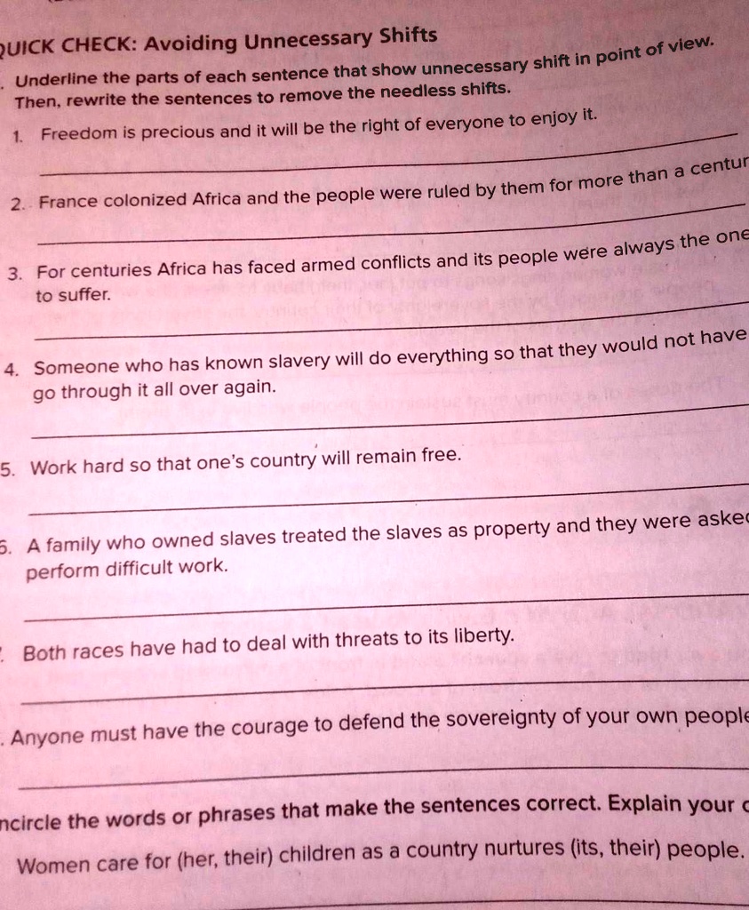 SOLVED: 1. Freedom is precious and it will be the right of everyone to ...