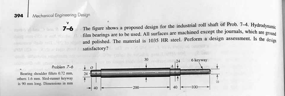 VIDEO solution: 394 Mechanical Engineering Design V 7-6 satisfactory ...
