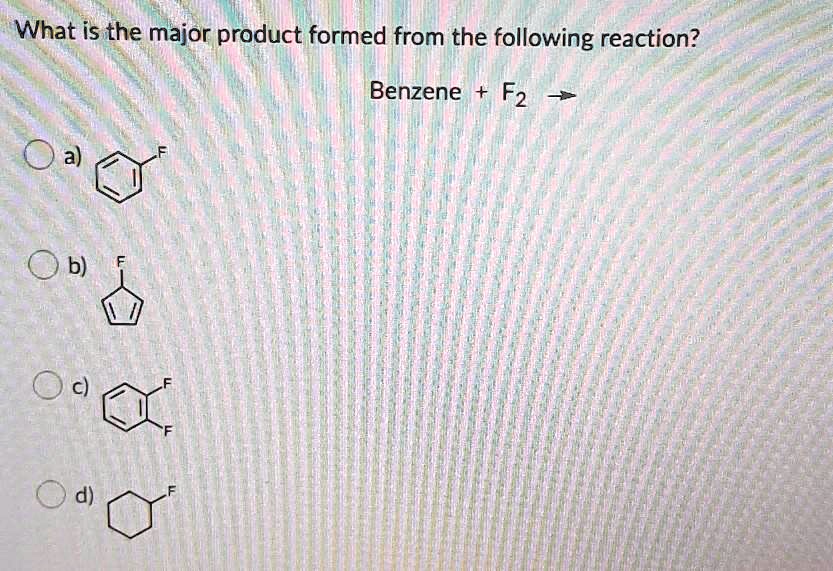SOLVED: What is the major product formed from the following reaction ...