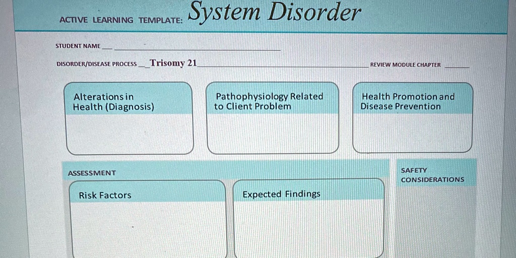 active learning template system disorder student name disorder disease ...