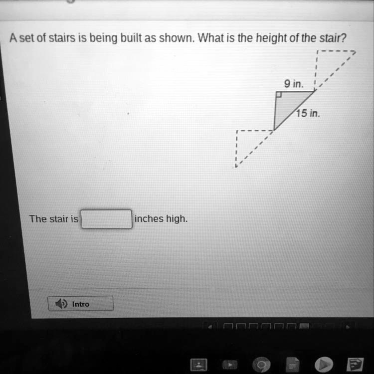 A set of stairs is being built as shown. What is the height of the ...