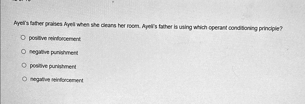 Ayeli's father praises Ayeli when she cleans her room. Ayeli's father ...