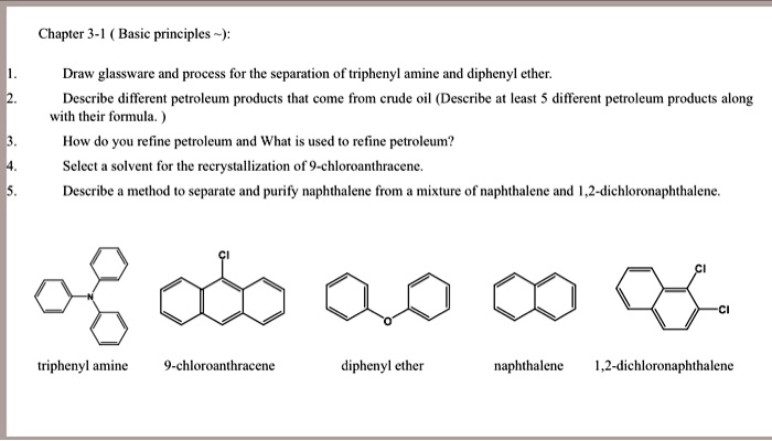 SOLVED: Chapter 3 - Basic Principles Draw glassware and process for the ...