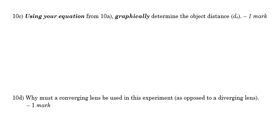 SOLVED: 10c) Using your equation from 10a): graphically determine the ...