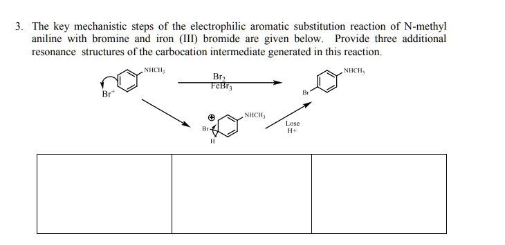 SOLVED: The key mechanistic steps of the electrophilic aromatic ...