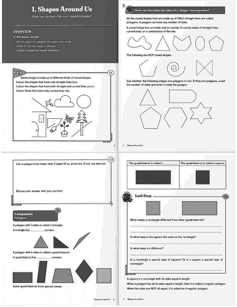 SOLVED: Shapes Around Us How can we describe and classify shapes? OVERVIEW In this lesson, we ...