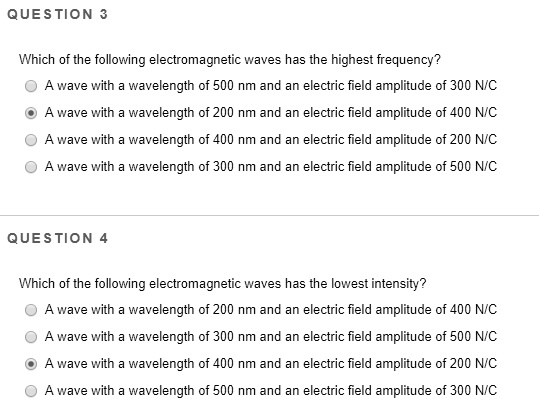 SOLVED: QUESTION Which of the following lectromagnetic waves has the ...