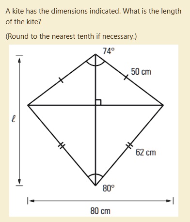 SOLVED: A kite has the dimensions indicated What is the length of the ...