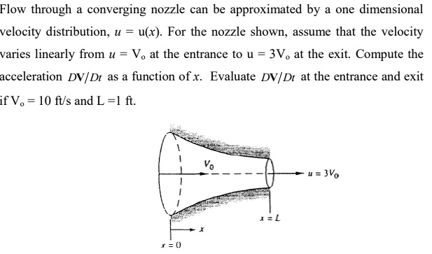 Flow through a converging nozzle can be approximated by a one ...