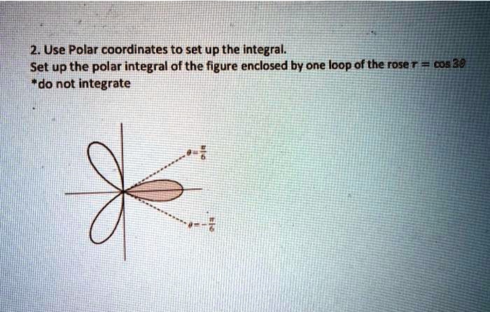 SOLVED:2. Use Polar coordinates to set up the integral: Set up the ...