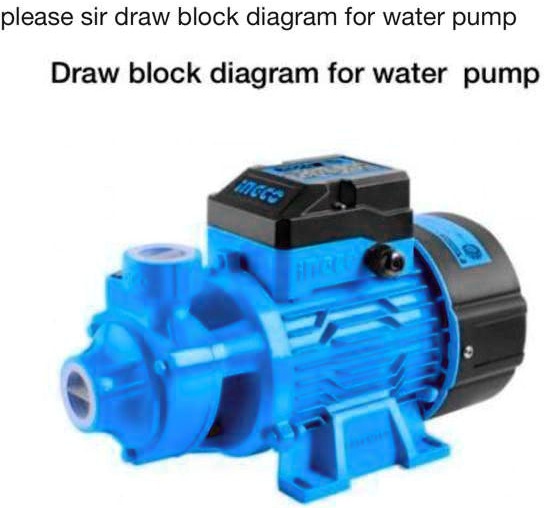 SOLVED: please sir draw block diagram for water pump Draw block diagram ...