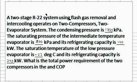 A two-stage R-22 system using flash gas removal and intercooling ...