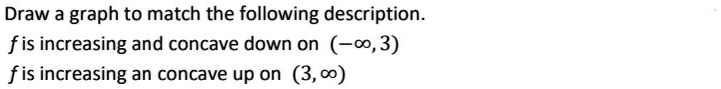 SOLVED: Draw a graph to match the following description_ fis increasing ...