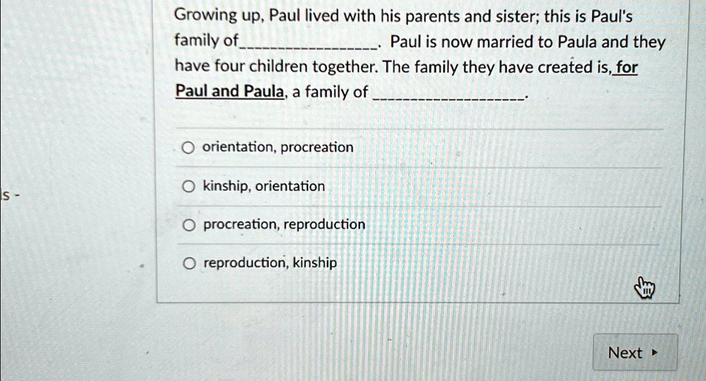 Growing up, Paul lived with his parents and sister; this is Paul's ...