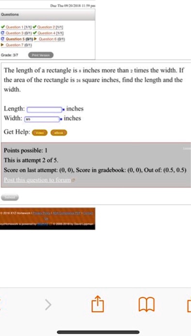 SOLVED: Quadratic Equation Given a quadratic equation, find the length ...