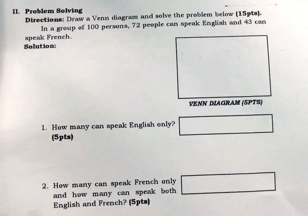 SOLVED: Problem Solving: Venn Diagram and Solving the Problem (IS pts ...