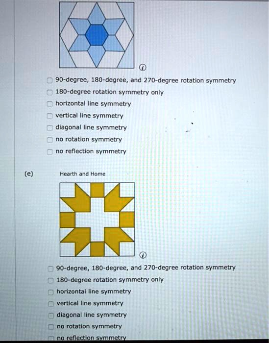 SOLVED: 90-degree, 180-degree, and 270-degree rotation symmetry. 180 ...