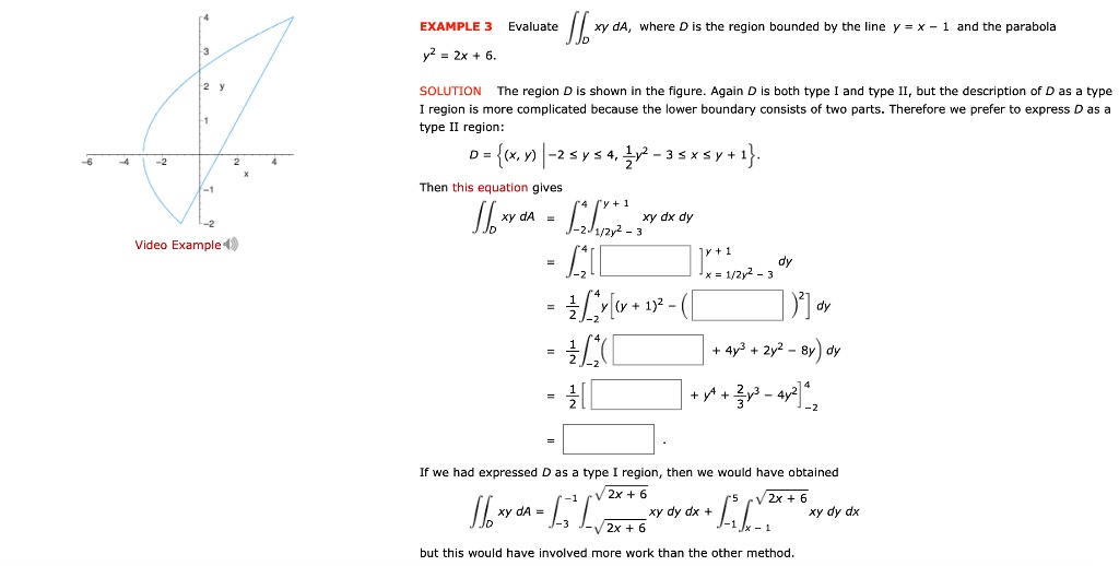 SOLVED:EXAMPLE 3 Evaluate Jb xy dA_ where the region bounded by the ...