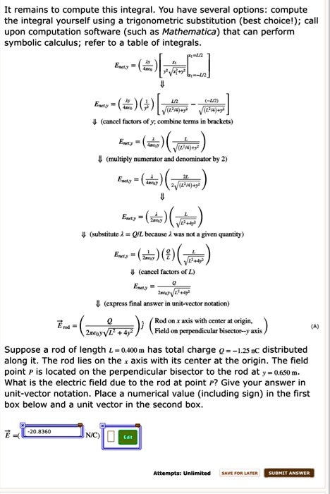 Solved It Remains To Compute This Integral You Have Several Options Compute The Integral