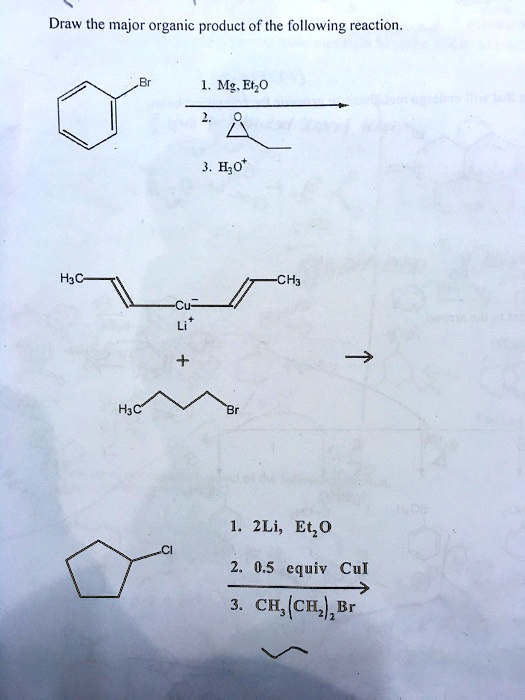 SOLVED: Draw the major organic product of the following reaction. Mg ...