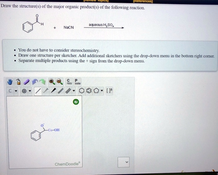 Draw the structure(s) of the major organic product(s) of the following ...