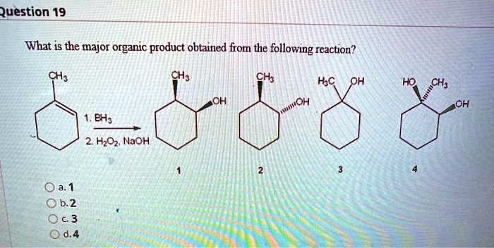 SOLVED: What is the major organic product obtained from the following reaction? CH3CH2OH ...