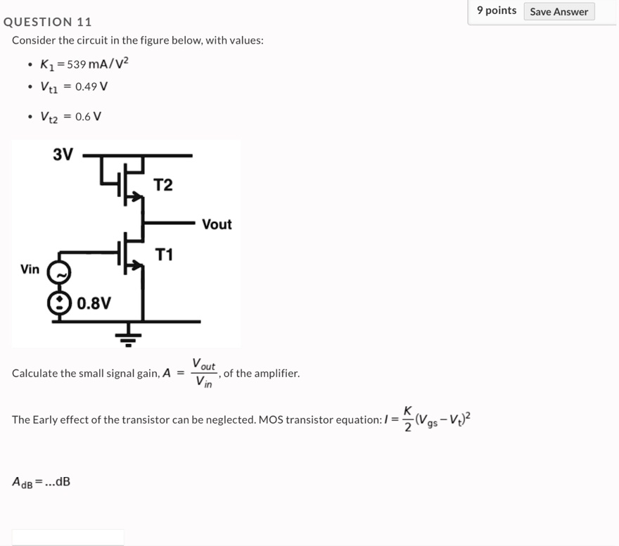 consider the circuit in the figure below with values k 539 mav2 vt1 049v vt2 06v calculate the ...