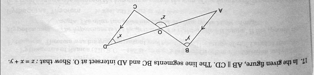 SOLVED: In the given figure, AB || CD. The line segments BC and AD ...