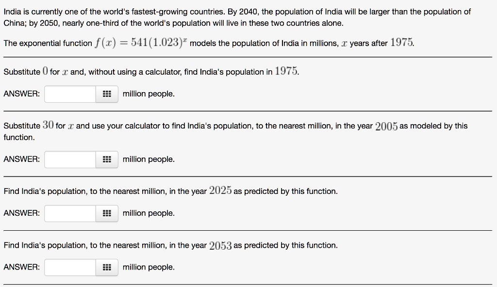 SOLVED:India is currently one of the world"s fastest-growing countries ...