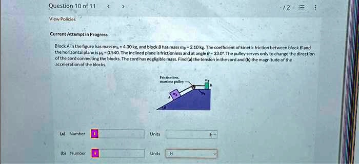 question 10 of 11 view policies a number current attempt in progress block a in the figure has ...