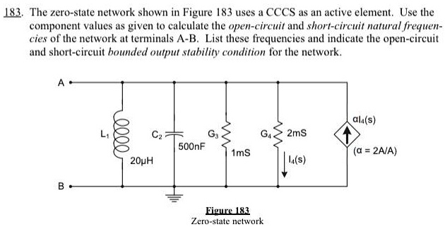 SOLVED: The zero-scale network shown in Figure 183 uses CCCS as a live ...