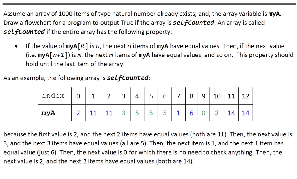 SOLVED: Assume an array of 1000 items of type natural number already ...
