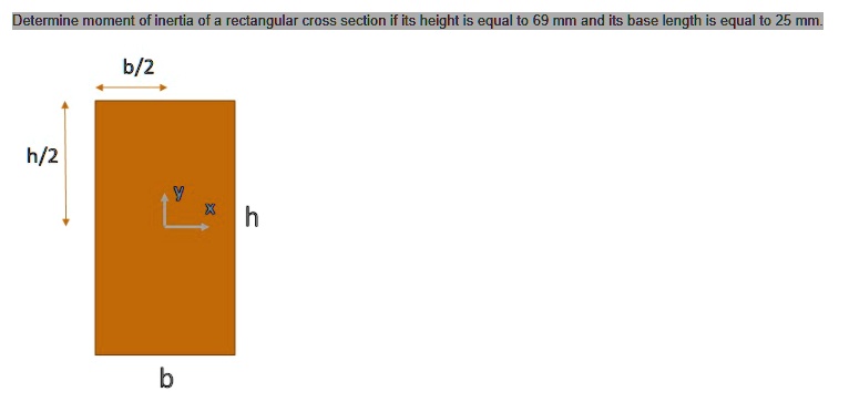 Determine moment of inertia of a rectangular cross section if its ...