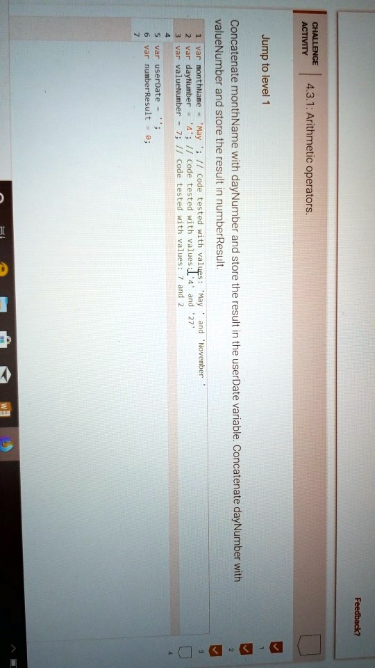 CHALLENGE ACTIVITY 4.3.1: Arithmetic operators. Jump to level 1 ...