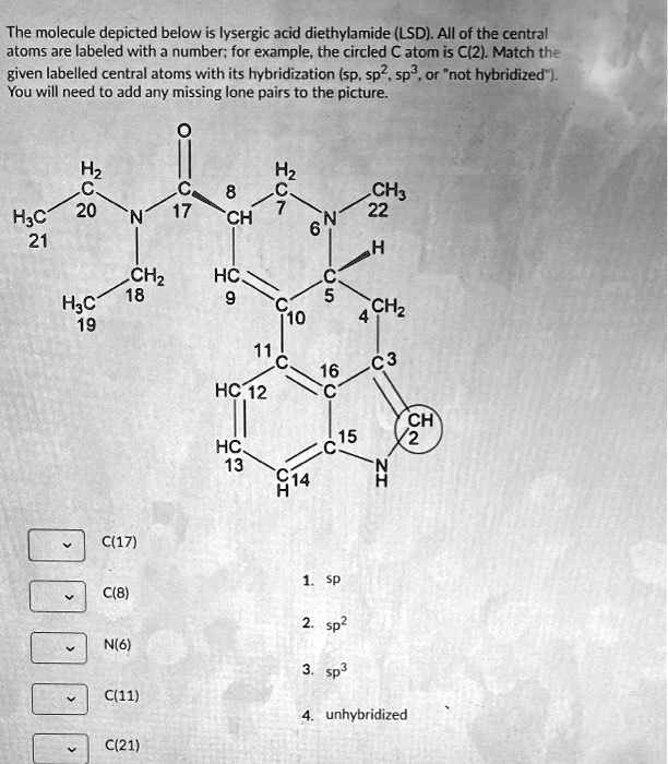 the molecule depicted below is lysergic acid diethylamide lsd all of ...