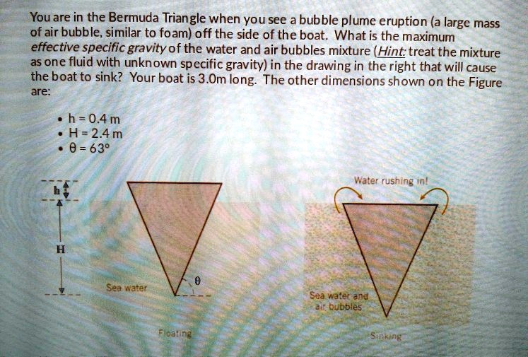 You are in the Bermuda Triangle when you see a bubble plume eruption (a ...