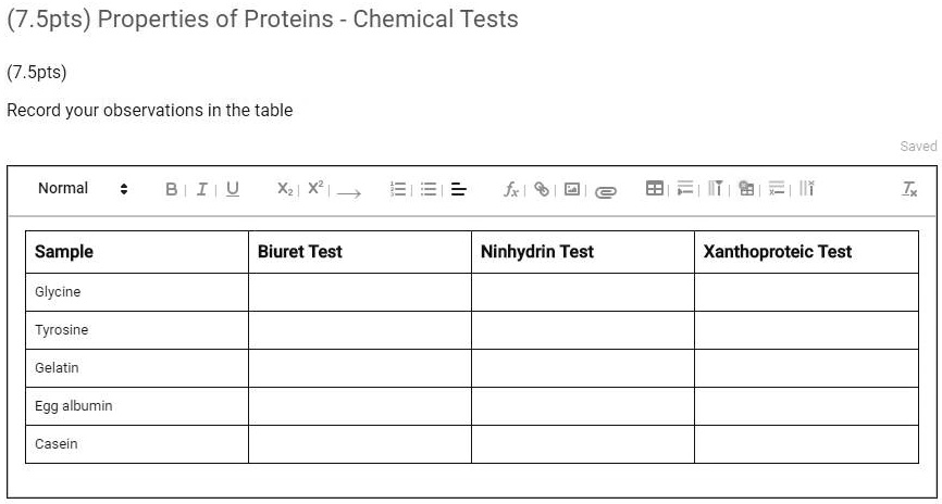VIDEO solution: (7.Spts) Properties of Proteins Chemical Tests Record ...