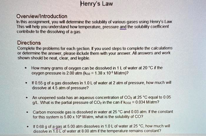 Overview/Introduction Henry's Law In this assignment, you...