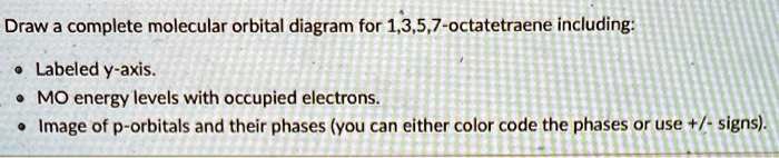SOLVED: Please help! Thank you! Draw a complete molecular orbital ...