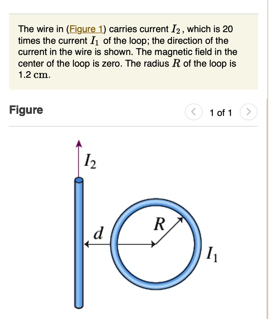 The wire in (Figure 1) carries current I2, which is 20 times the current I1 of the loop; the ...
