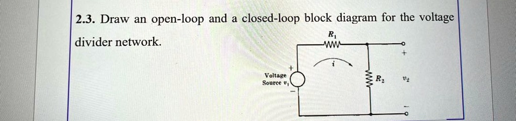 2.3. Draw an open-loop and a closed-loop block diagram for the voltage ...